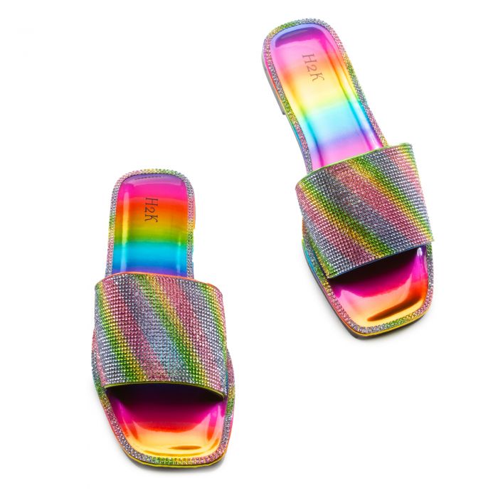 H2K TRADING Summer Rhinestone Sandals SUMMER-RAINB - Shiekh