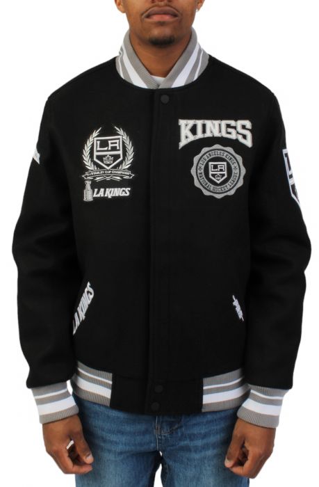 PRO STANDARD Los Angeles Kings Crest Wool Varsity Jacket HLK661605-BGY ...