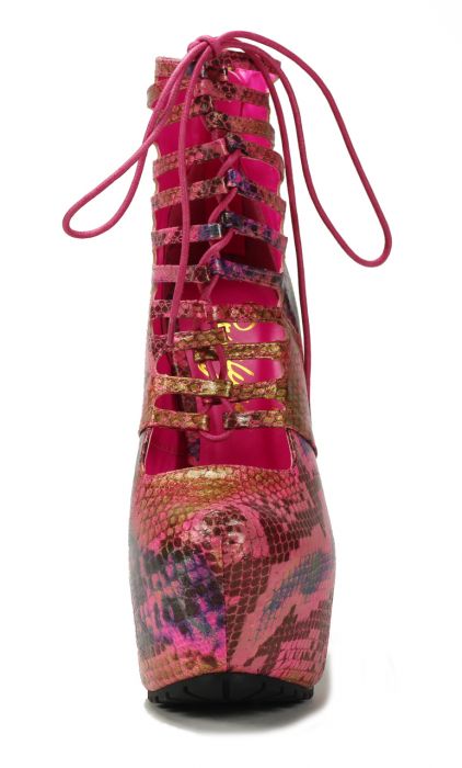 JC DOSSIER Privileged Shoes by J.C. Dossier: Denmark Multi Fushia Snake ...