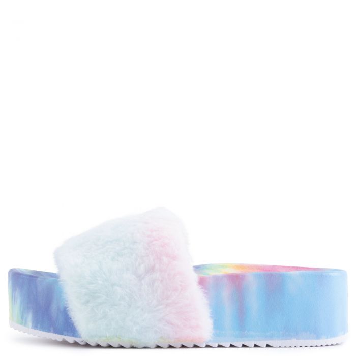 LILIANA Issy-2 Furry Platform Slides ISSY-2-MLT - Shiekh