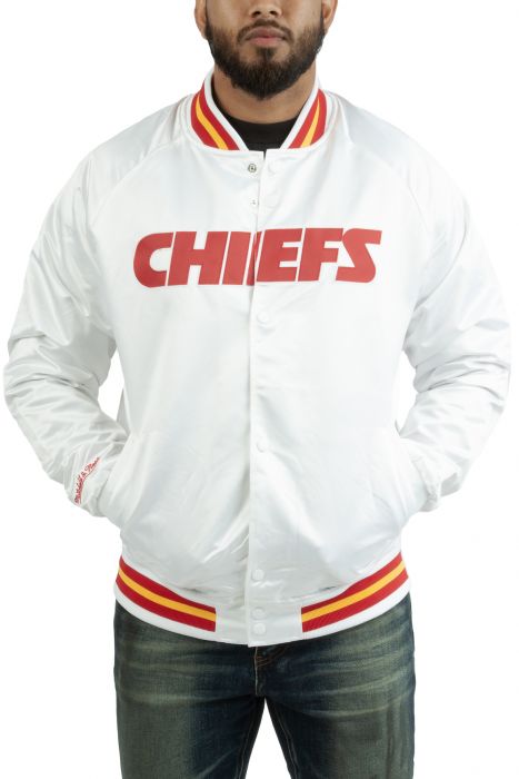 MITCHELL AND NESS Kansas City Chiefs Satin Jacket STJKMG18013-KCCWHIT ...