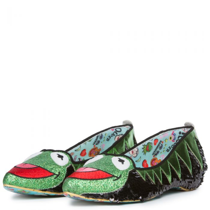 IRREGULAR CHOICE The Muppets x Irregular Choice Kermit The Frog Flat ...