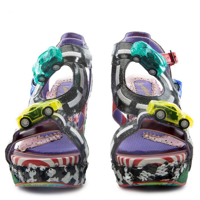 IRREGULAR CHOICE Spaghetti Junction Wedges 4368-15B-BLK - Shiekh