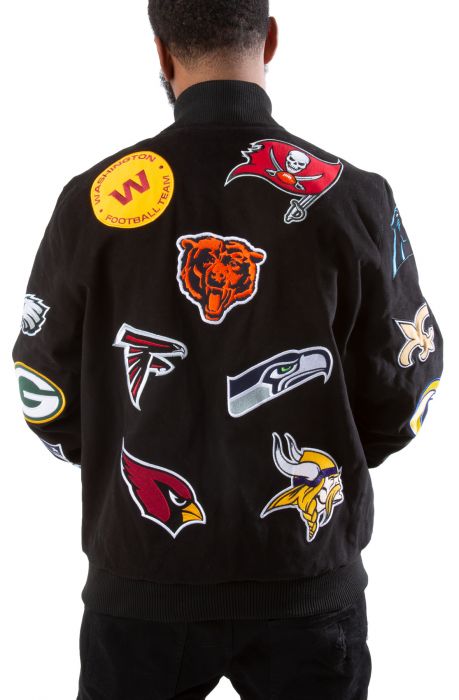 STARTER NFL Collage Patch Jacket LA10B646-BLK - Shiekh