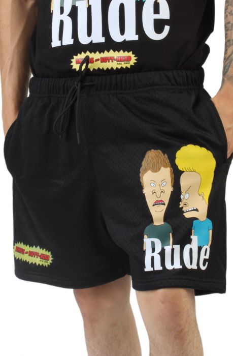 MAXIMA RUDE Mesh Shorts FA30018-BLK - Shiekh