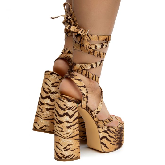 LILIANA Dorola-6 Platform Heels DOROLA-6-TIGE - Shiekh