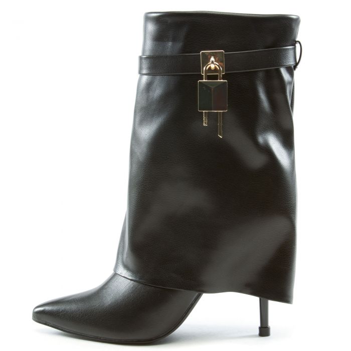 LILIANA Banks-6 Drape Over Heel Boot BANKS-6-BLK - Shiekh