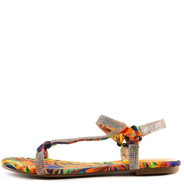 LILIANA Senorita-1 Rhinestone Strap Sandals SENORITA-1-MULT - Shiekh