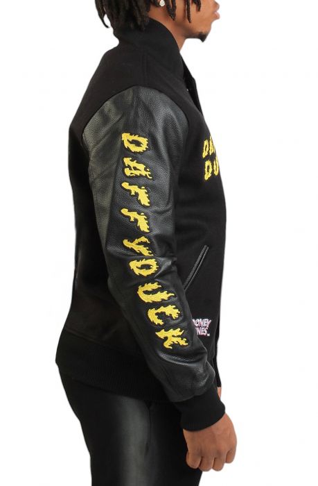 MAXIMA Looney Tunes Hot Rod Daffy Varsity Jacket LT60951-JBK - Shiekh