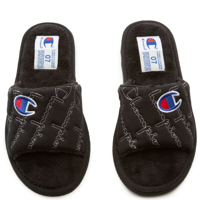 CHAMPION Hotel Slipper OT Slides CP101036WBLK - Shiekh