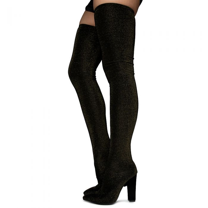 BAMBOO Madam-33m Thigh high heel JPM MADAM-33M GLDLUX - Shiekh