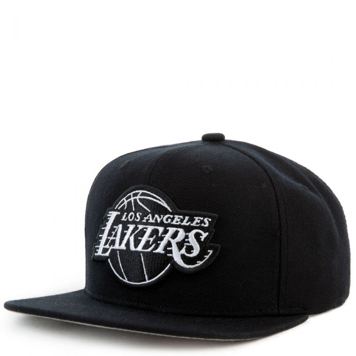 MITCHELL AND NESS Los Angeles Lakers Wool Snapback 6HSSMM18155-LALBLCK ...