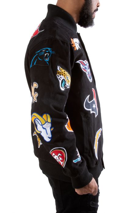 STARTER NFL Collage Patch Jacket LA10B646-BLK - Shiekh
