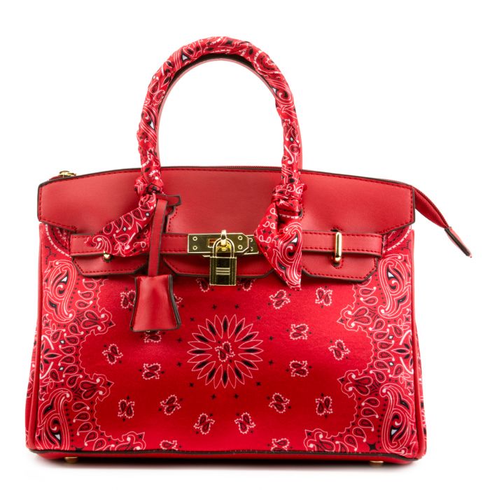 MATA GROUPS USA Paisley Tote Handbag MT-00002-REDPAI - Shiekh