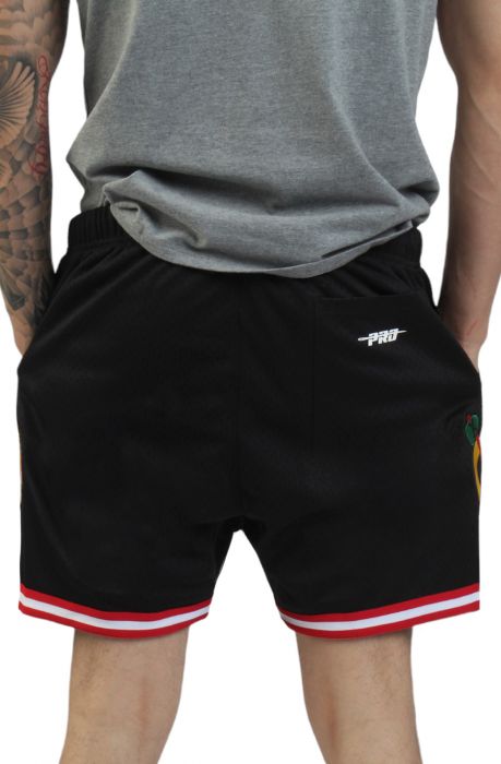PRO STANDARD Chicago hawks Mesh Shorts HCB360300-BLK - Shiekh