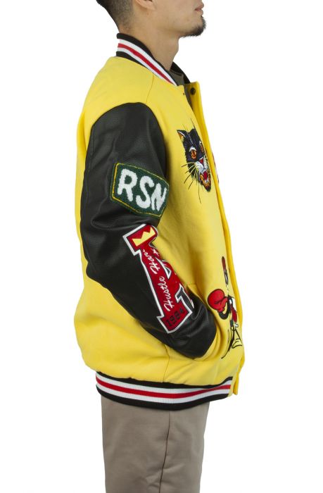 REASON Wildcat Varsity Jacket RSNFJ1-05YEL - Shiekh