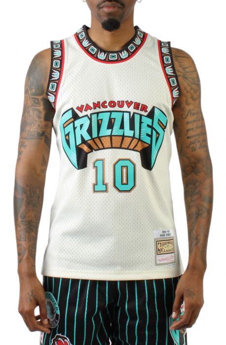 MITCHELL AND NESS Vancouver Grizzlies NBA Cream Swingman Jersey 1998 ...