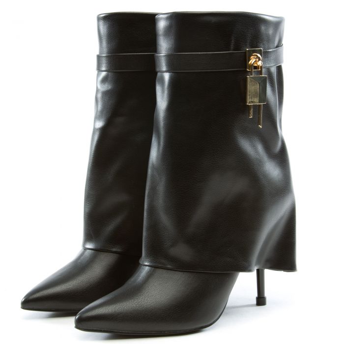 LILIANA Banks-6 Drape Over Heel Boot BANKS-6-BLK - Shiekh