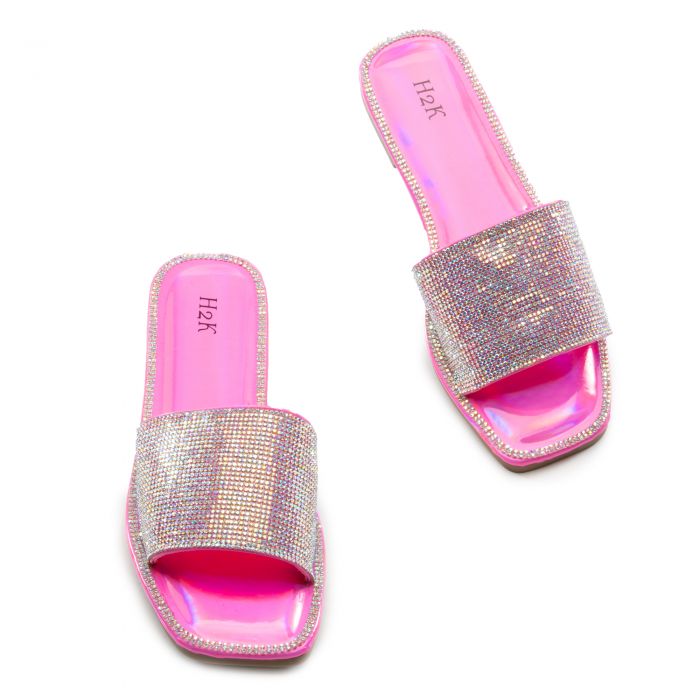 H2K TRADING Summer Rhinestone Sandals SUMMER-PNK - Shiekh