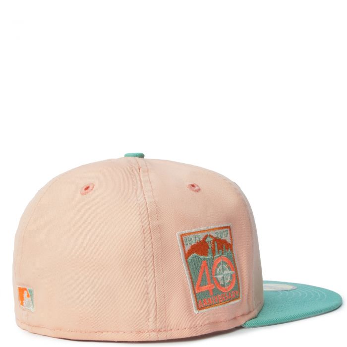 NEW ERA CAPS Seattle Mariners Peach Mint 59FIFTY Fitted Hat 70725913 ...