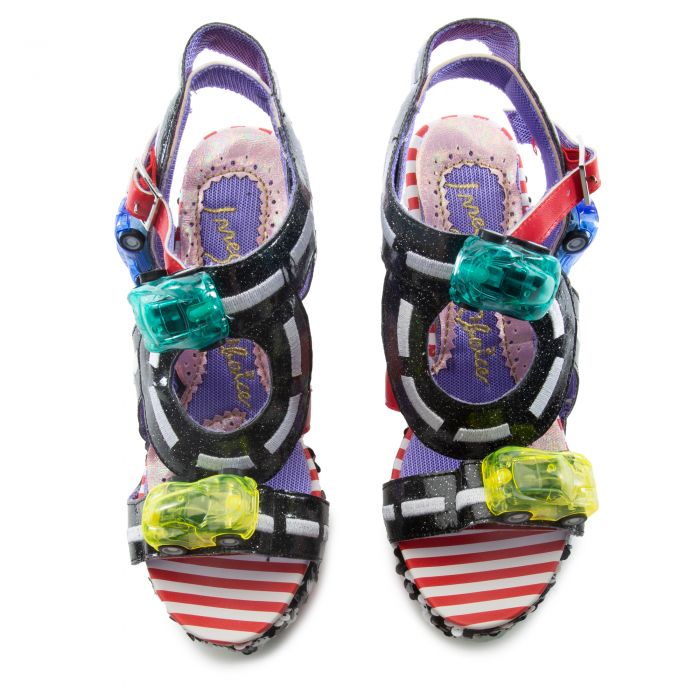 IRREGULAR CHOICE Spaghetti Junction Wedges 4368-15B-BLK - Shiekh