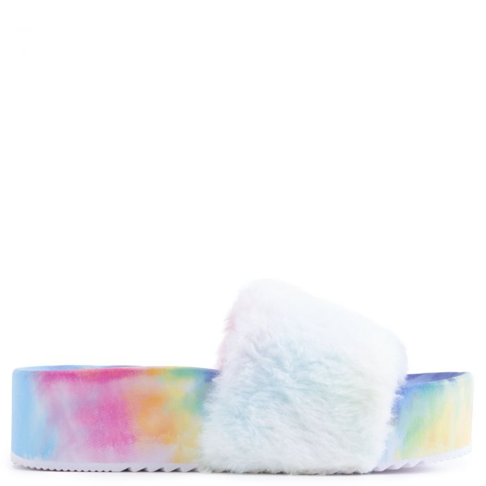 LILIANA Issy-2 Furry Platform Slides ISSY-2-MLT - Shiekh