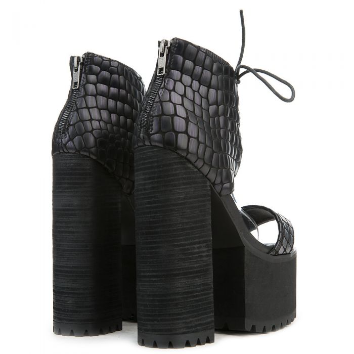 JC DOSSIER Venice Platform High Heels VENICE/BLACK - Shiekh