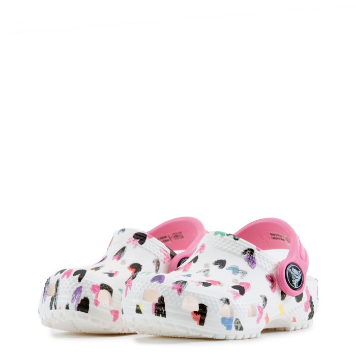 CROCS Kids Classic Heart Print Clog 207000-100 - Shiekh