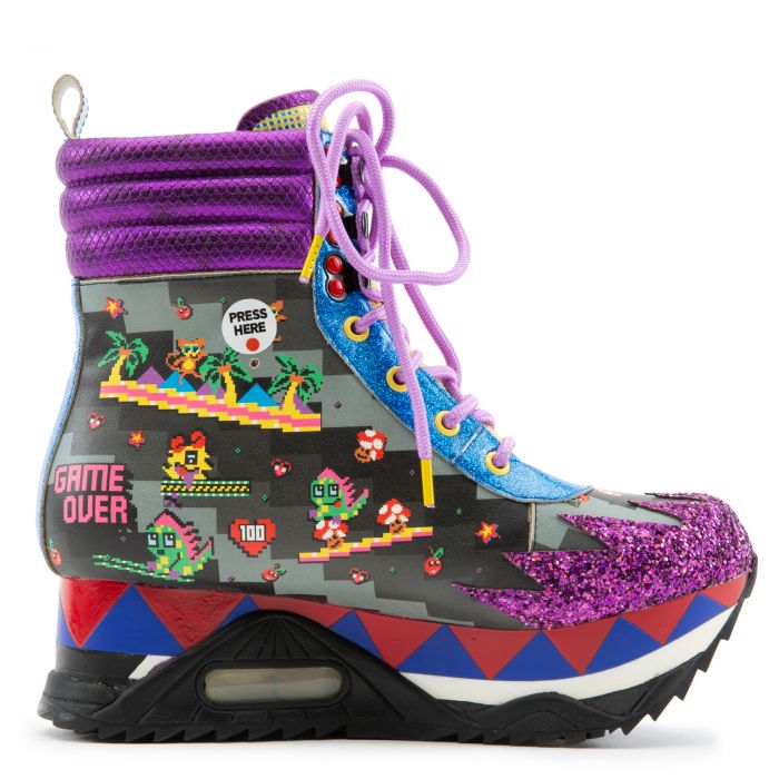 IRREGULAR CHOICE 8 Bit Sneakers 4354-05B-BLK - Shiekh