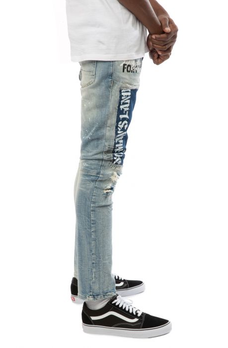 SMOKE RISE Chevron Jeans SJP21152-CAN - Shiekh