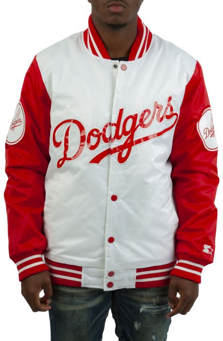 STARTER Los Angeles Dodgers White Red Jacket LS250572-LAD - Shiekh