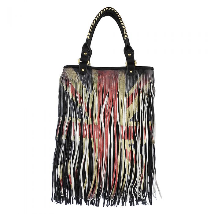 TRIPLE ACC/UNDER1 SKY Fringe Handbag 8002782-1 - Shiekh