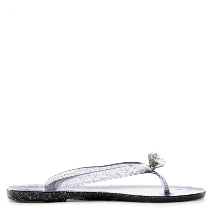 LILIANA Jelli-69 Diamond Flip Flops JELLI-69-BLACK - Shiekh