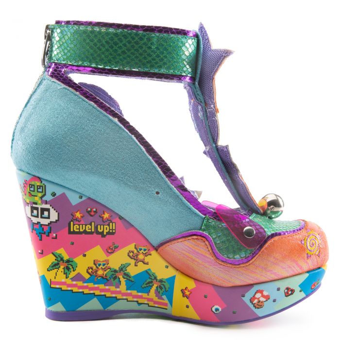 IRREGULAR CHOICE High Score Wedges 4529-01A-GRN - Shiekh
