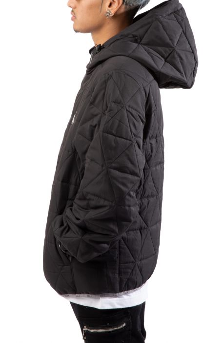 HUF Polygon Quilted Jacket JK00312-BLK - Shiekh