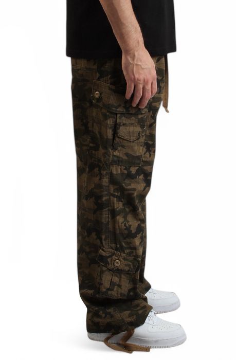 HIGH CALIBER Camberton Baggy Cargo Pants C14054-PCAMO - Shiekh