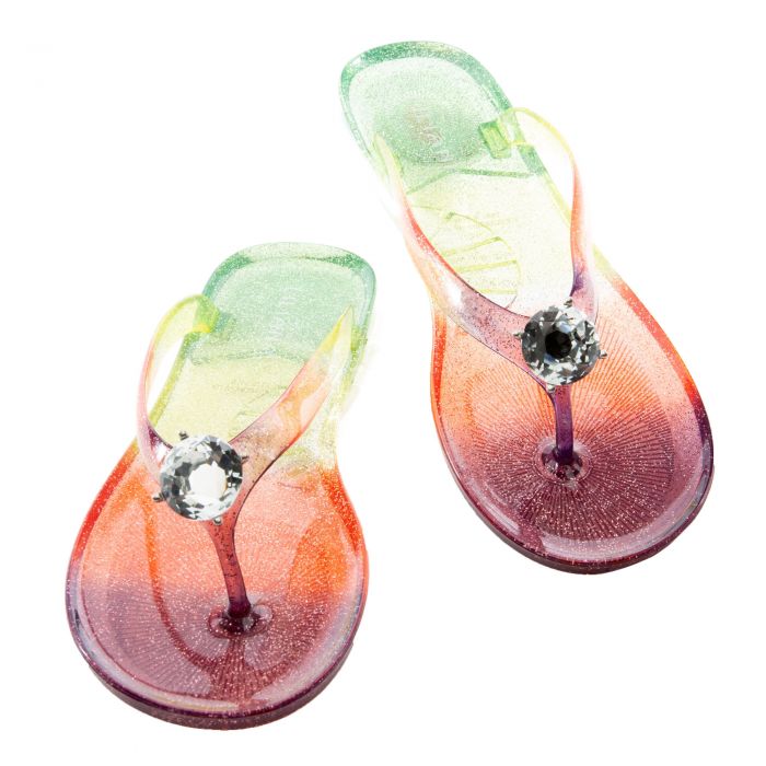 LILIANA Jelli-69 Diamond Flip Flops JELLI-69-MULTI - Shiekh