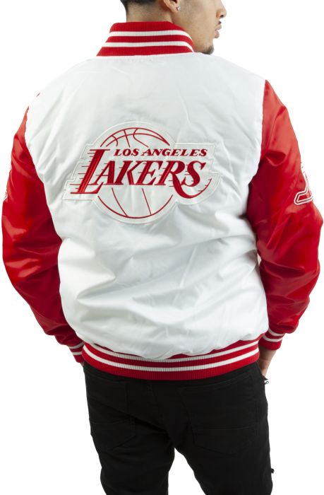 STARTER Los Angeles Lakers White Red Jacket LS230572-LLK - Shiekh