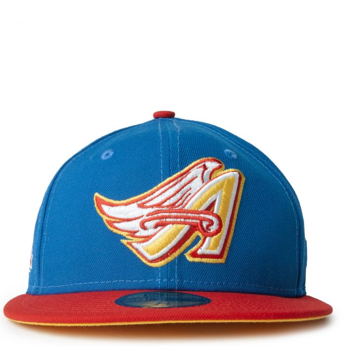 NEW ERA CAPS Los Angeles Angels Blue Red 59Fifty Fitted Hat 70740156 ...