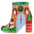 Women's Gingerbread House Ankle Boots BROWN/RED/GREEN