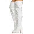 LILIANA Tinashe-2 Patent Pointy Thigh High Boots TINASHE-2-WHT - Shiekh