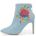 CAPE ROBBIN Mini-101 Denim Bootie MINI-101/DENIM - Shiekh