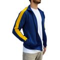 E STREET Yellow Stripe Track Jacket in Blue JACKET-02 - Shiekh