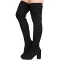 SHIEKH Lynette-01 Over The Knee Boot LYNETTE-01 OK/BLACK - Shiekh