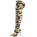 CAPE ROBBIN Mini-33 Thigh High Boots MINI-33/CAMO - Shiekh