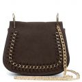 INSTYLE Women’s Mini Fringe Suede Shoulder Purse ISH003/CHOCOLATE - Shiekh