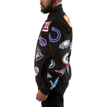 STARTER NFL Collage Patch Jacket LA10B646-BLK - Shiekh