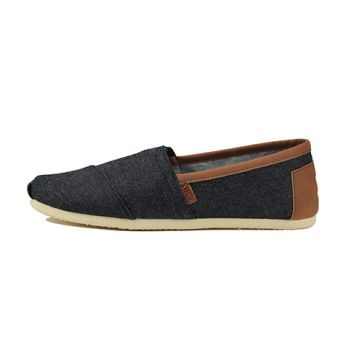 TOMS Toms for Men: Classic Dark Denim with Synthetic Leather Trim ...