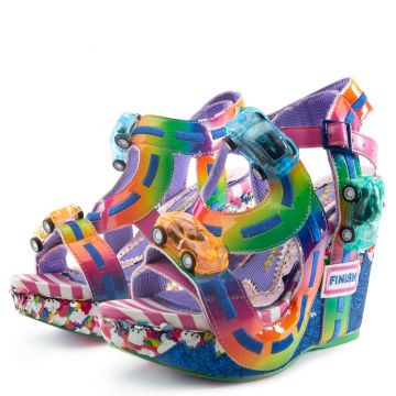 IRREGULAR CHOICE Spaghetti Junction Wedges 4368-15A-RNBW - Shiekh