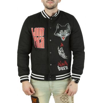 REBEL MINDS Loud Pack Varsity Jacket 922-512BLK - Shiekh
